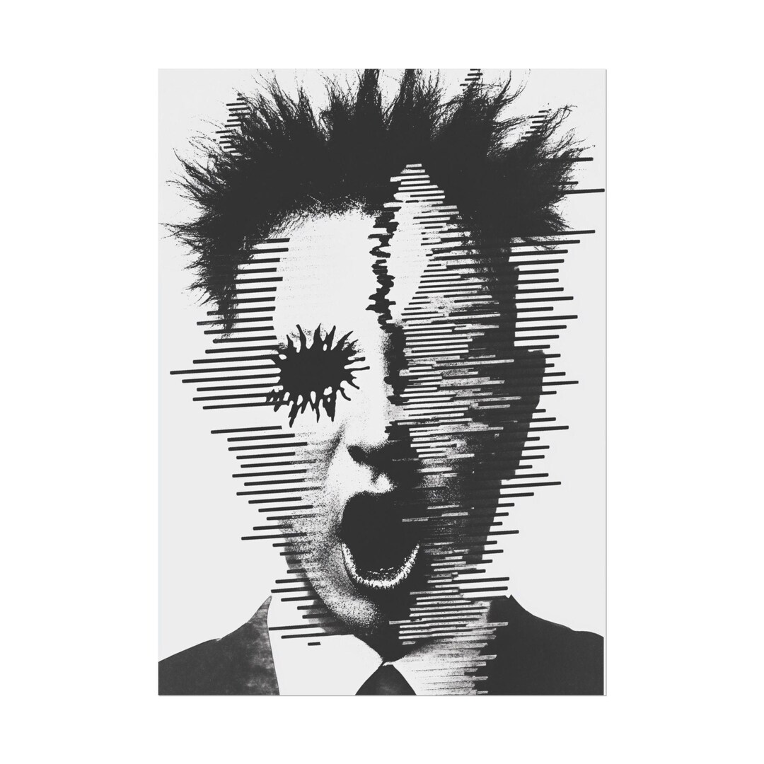 Digital Dissolution Poster, Glitched Identity, Pixelated Chaos ...