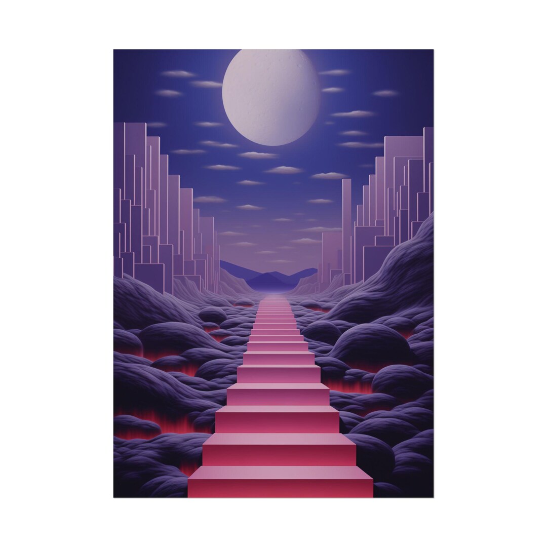 Dreams Ethereal Horizon Haiku Poster minimalist Sunset Where Sky Meets ...