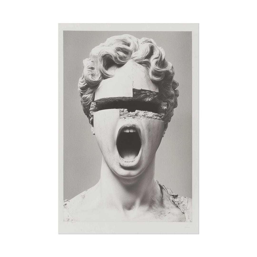 Layered Identity Poster, Abstract Fragmented Portrait, Philosophical ...