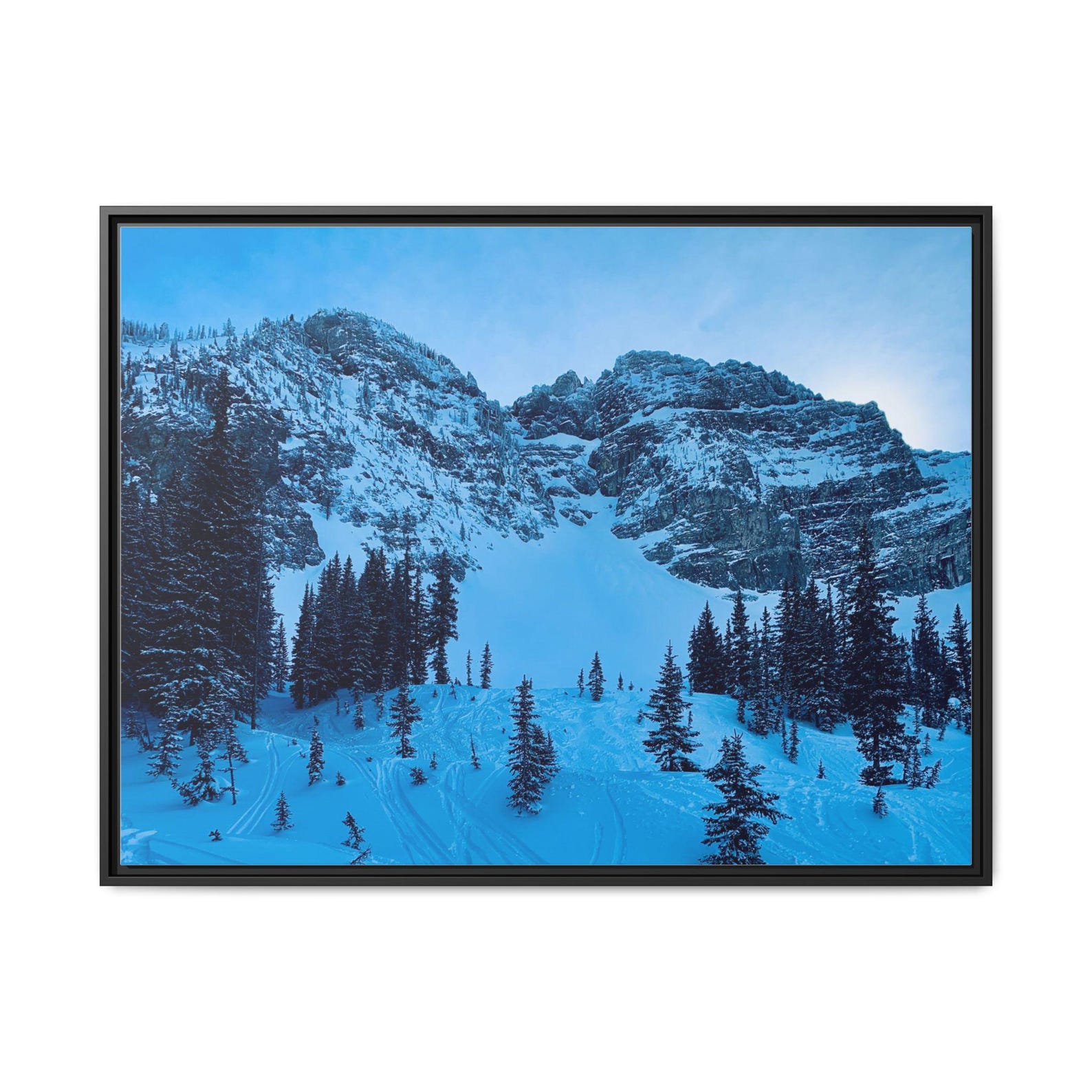 Devil's Castle, Alta Utah Snowy Blue Sky Day Landscape Photomatte ...