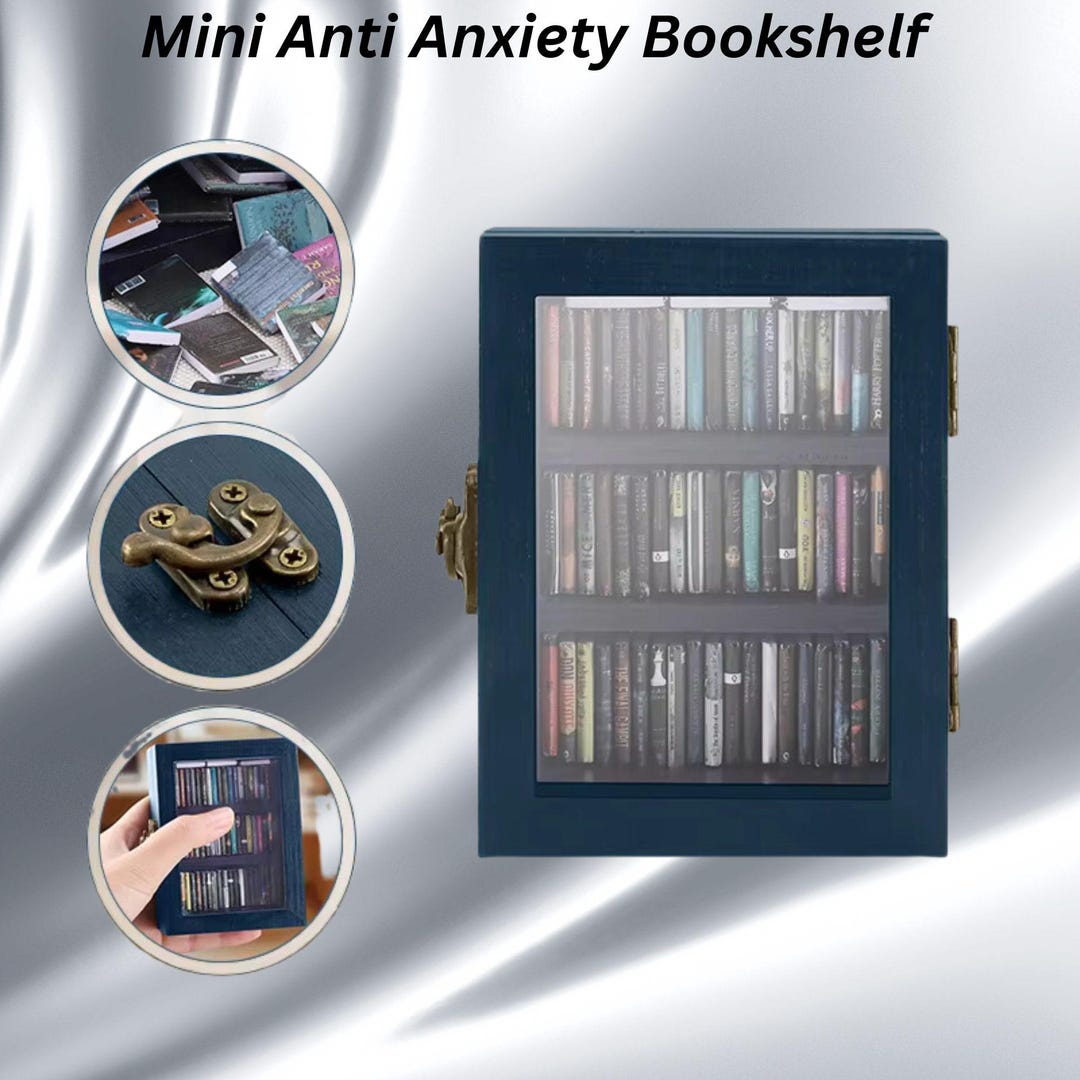 Miniature Anti-anxiety Bookshelf Tiny Handmade Bookshelf Calming Mini ...