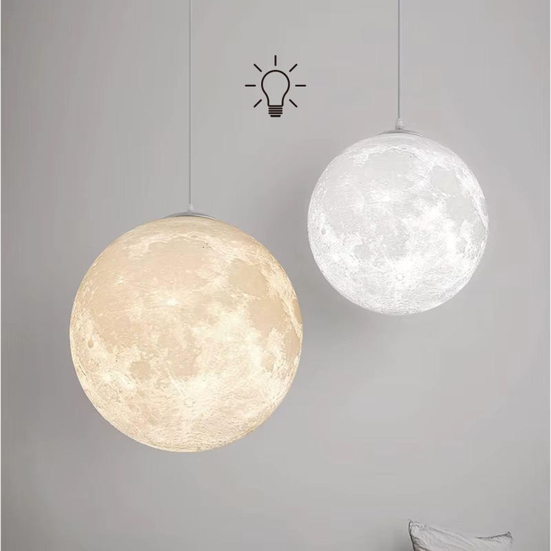 Large Moon Hanging Lamp - Etsy