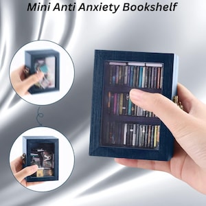 Miniature Anti-anxiety Bookshelf Tiny Handmade Bookshelf Calming Mini ...