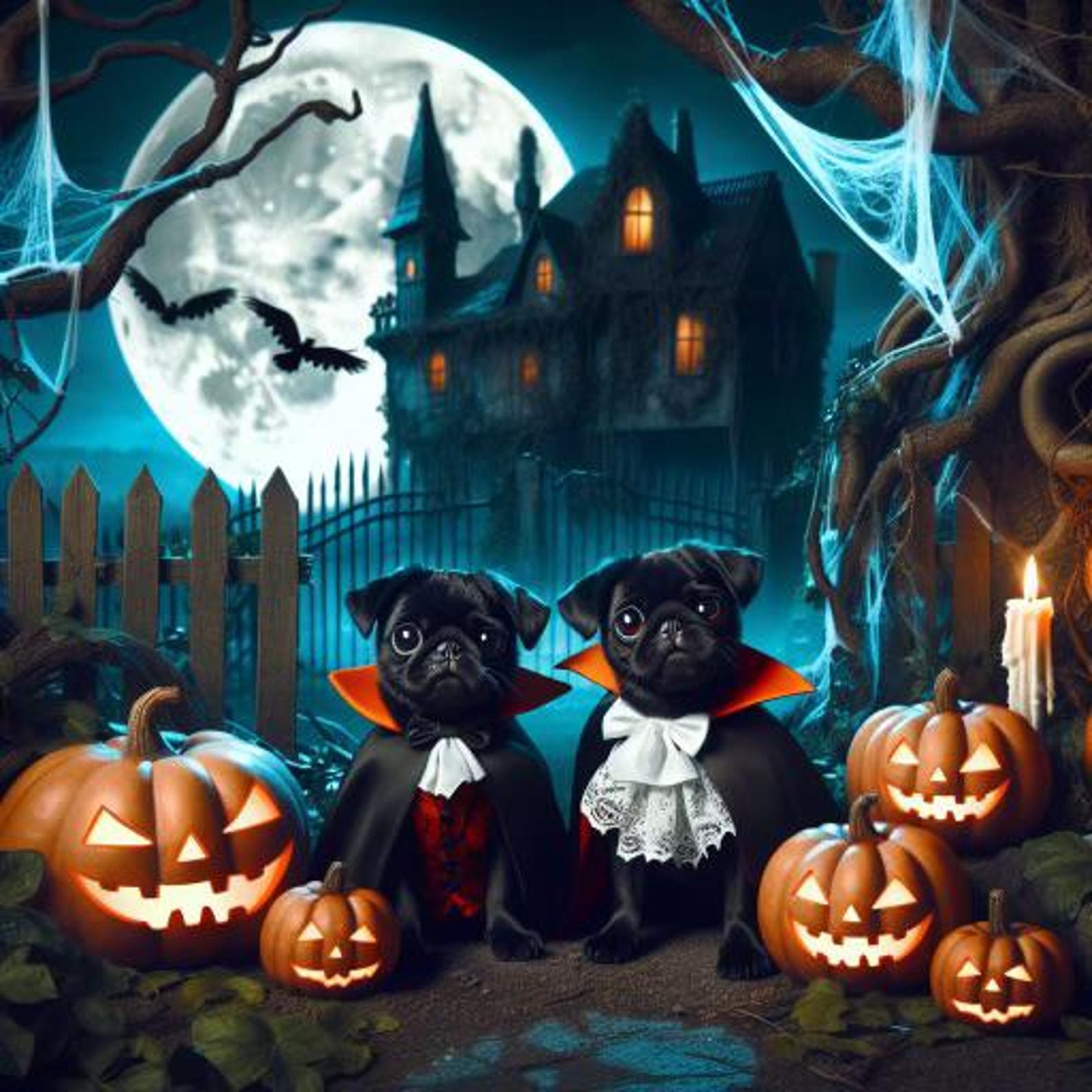 Halloween Pugs, Digital Download, Screen Saver - Etsy