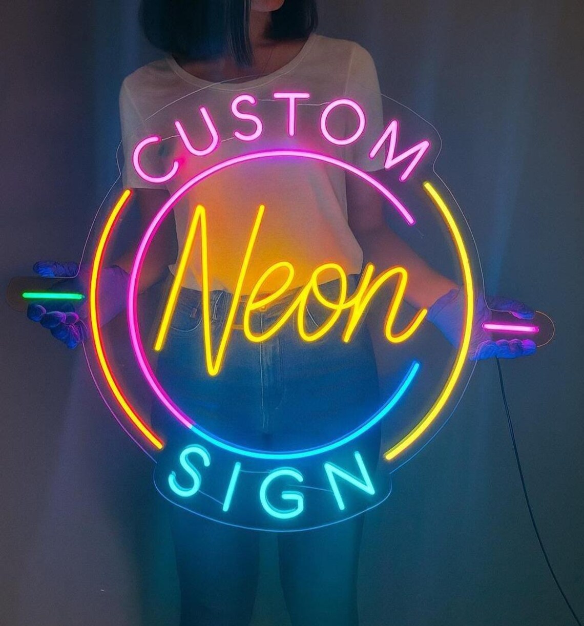 Custom Neon Logo Sign | LED Business Sign | Company Signage for Office ...