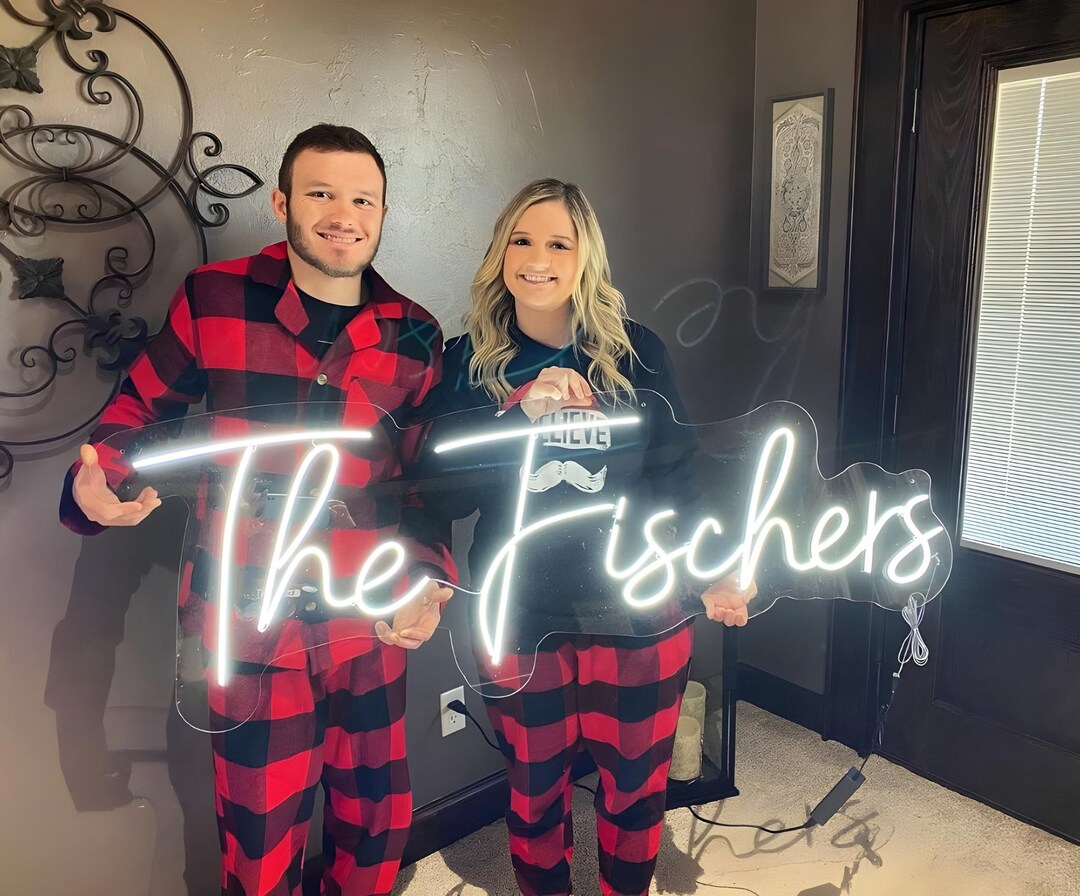 Led Neon Sign Custom | Last Name Neon Signs | Personalized Light up ...