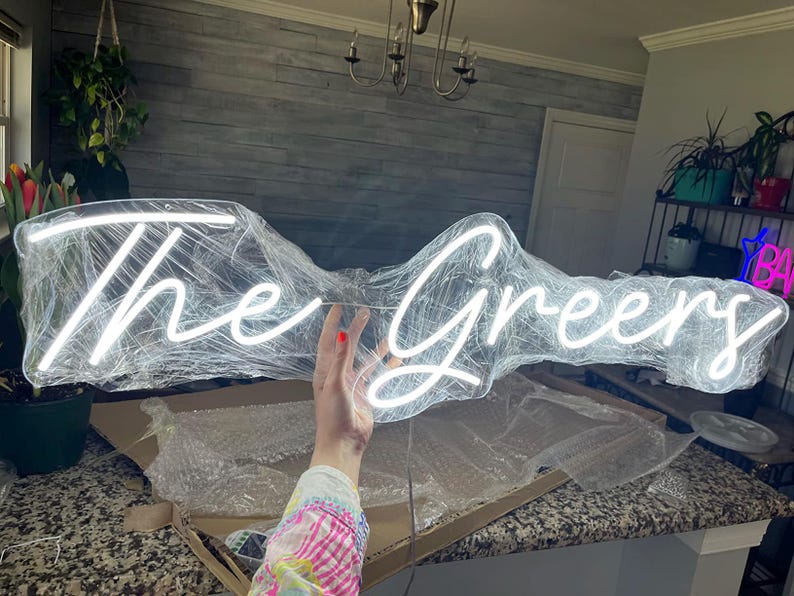 Led Neon Sign Custom | Last Name Neon Signs | Personalized Light up ...