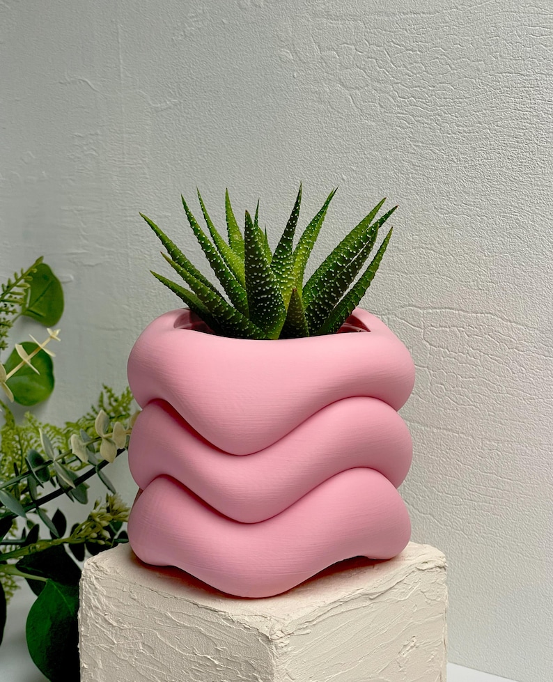 Melting Donut Planter: Playful Tabletop Succulent Pot - Etsy