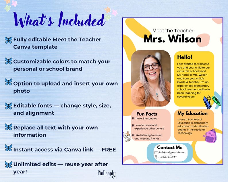 Editable Meet the Teacher Template: Back to School Newsletter (canva ...