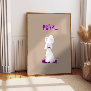 Funky Pet Portrait, Custom Pet Portrait Wall Art, Modern Dog Art, Fun ...