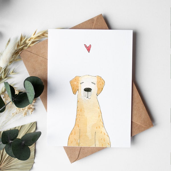 Yellow Lab Card - Etsy