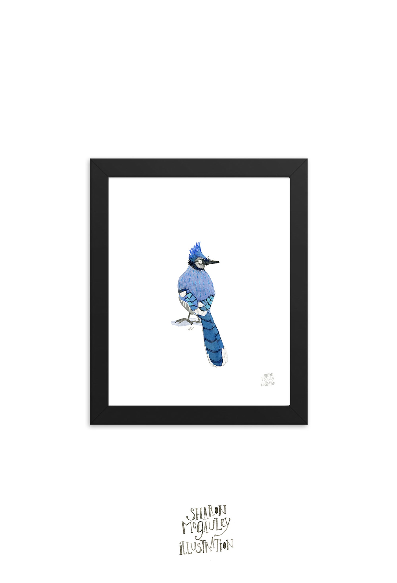 Blue Jay Bird Art Print Blue Jay Bird Art Poster for Nursery - Etsy