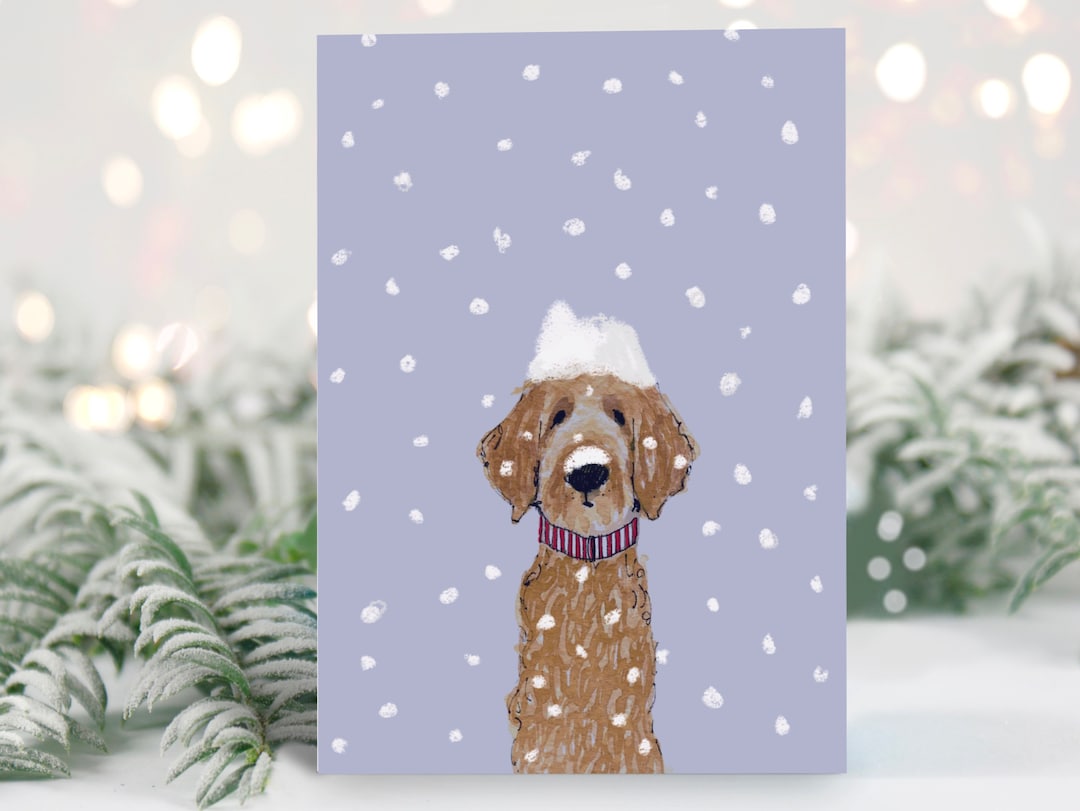 Doodle Dog Christmas Card, Custom Goldendoodle Christmas Card ...