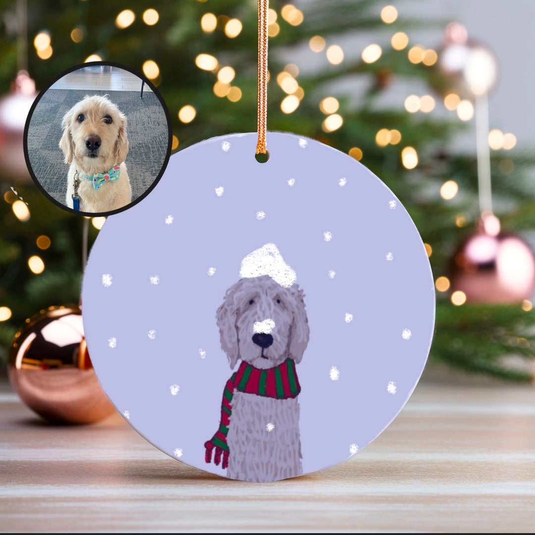 Doodle Dog Custom Christmas Ornament, Labradoodle Holiday Gift, Doodle ...