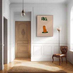 Funky Pet Portrait, Custom Pet Portrait Wall Art, Modern Dog Art, Fun ...