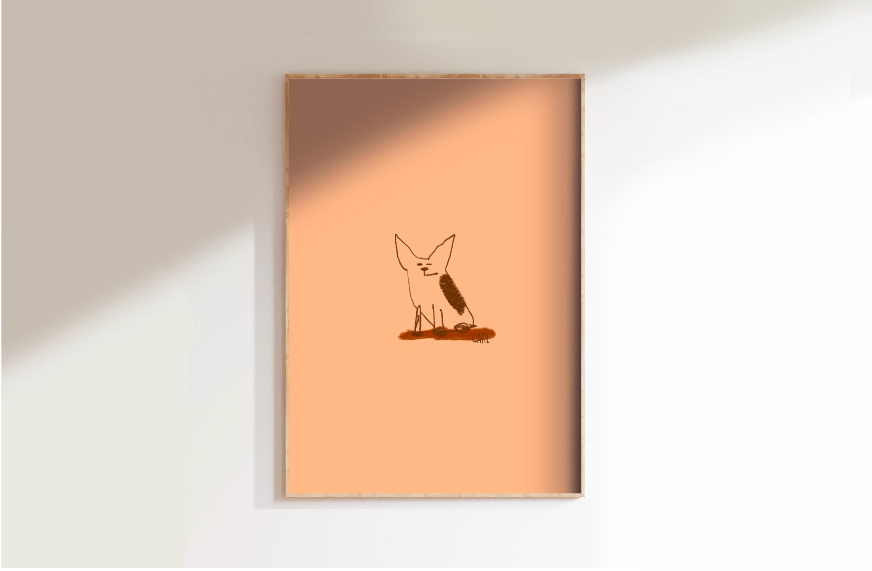 Custom Pet Portrait, Fun Dog Art, Unique Pet Illustration, Simple Pet ...