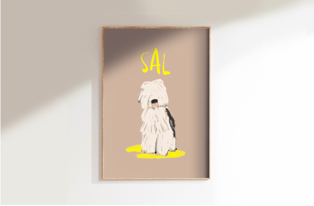 Funky Pet Portrait, Custom Pet Portrait Wall Art, Modern Dog Art, Fun ...