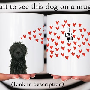 Black Doodle Card Black Labradoodle Dog Valentine Black - Etsy