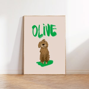 Funky Pet Portrait, Custom Pet Portrait Wall Art, Modern Dog Art, Fun ...