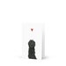 Black Doodle Card, Black Labradoodle Dog Valentine, Black Doodle ...