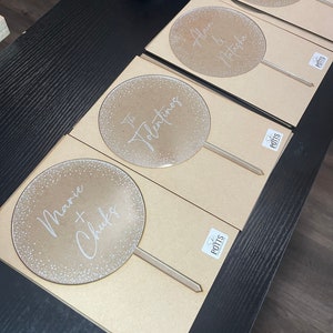 Personalized Cake Topper, Custom Cake Topper, Engraved Clear Acrylic ...