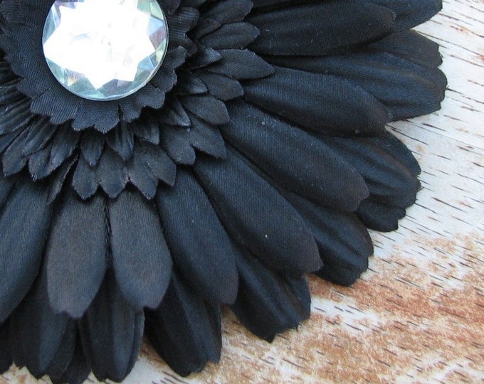 Black Gerber Daisy Fascinator Flower Hair Clip - Etsy
