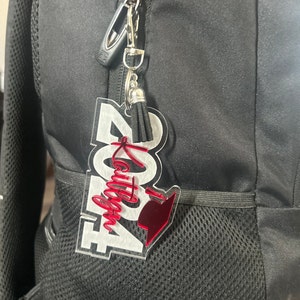 Graduation Keychain Gift, Class of 2026, Personalized Name, Silver Key ...