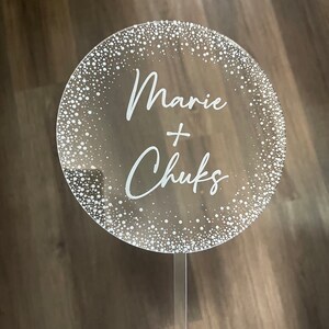 Personalized Cake Topper, Custom Cake Topper, Engraved Clear Acrylic ...