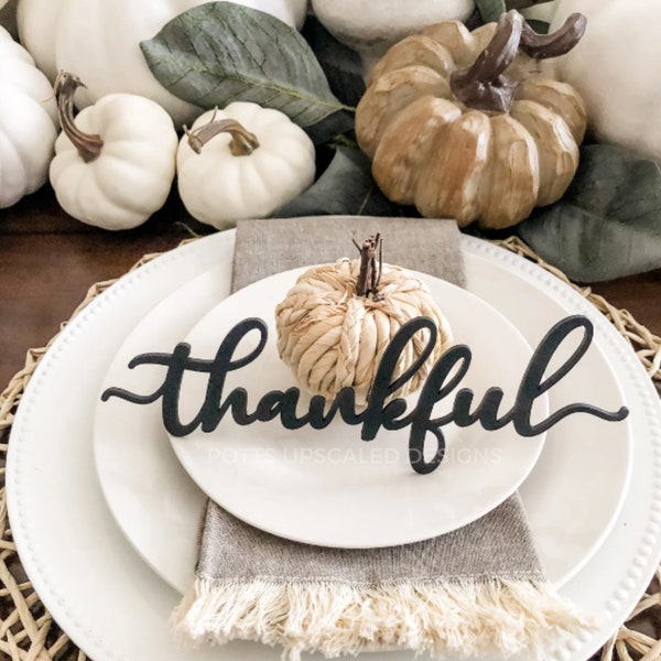 Thankful Plate Decor - Etsy