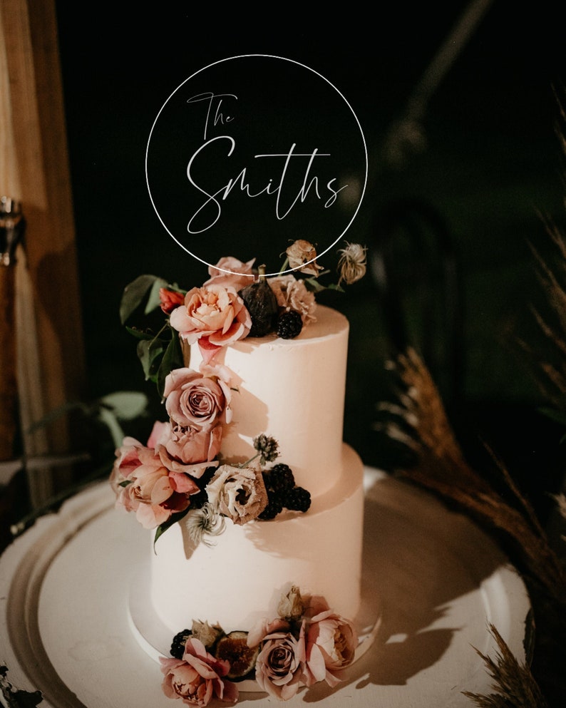 Acrylic Wedding Cake Topper Personalized Cake Top Floating - Etsy