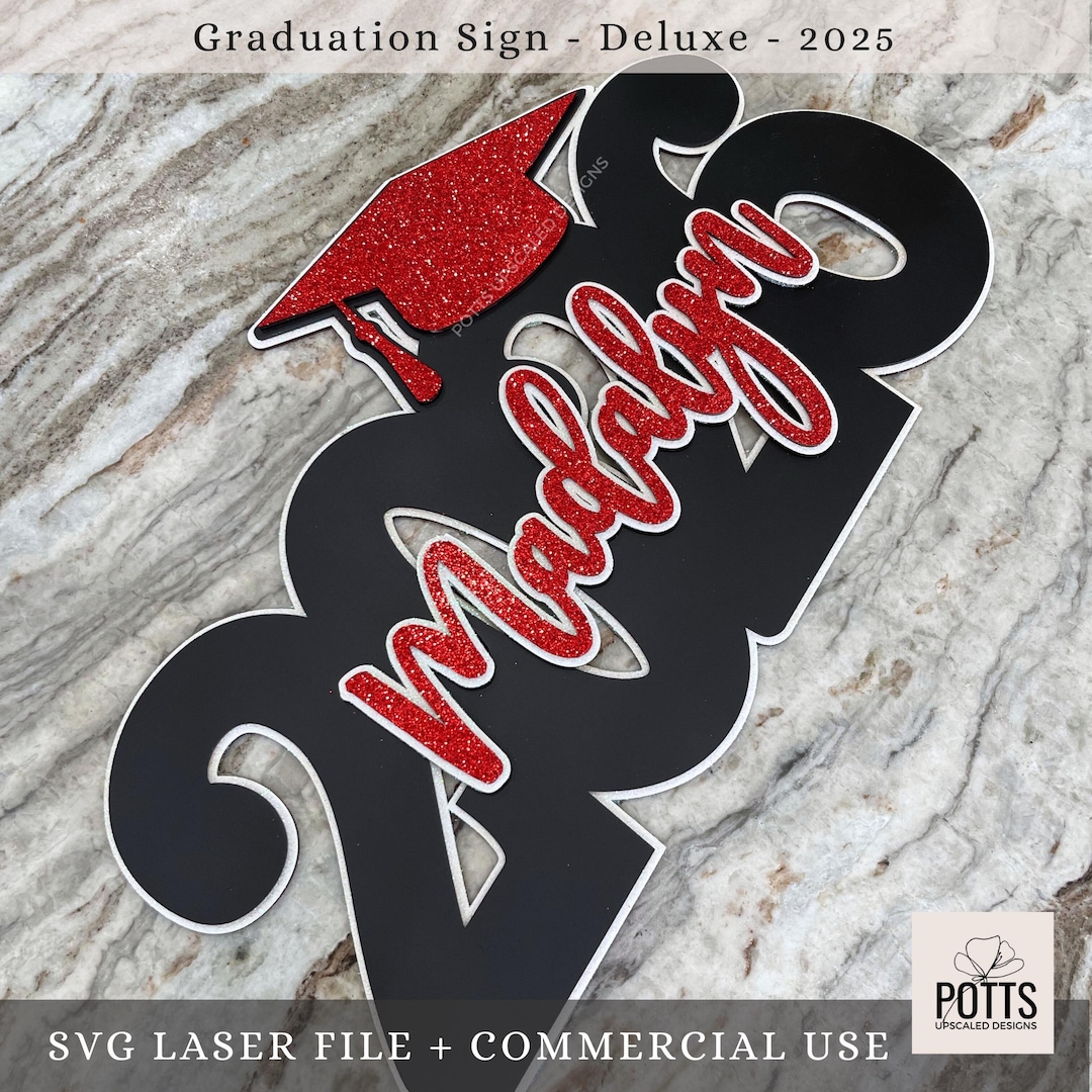 2026 Graduation Deluxe Sign SVG – Laser Cut File | Digital Download ...