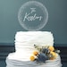 Personalized Cake Topper, Custom Cake Topper, Engraved Clear Acrylic ...