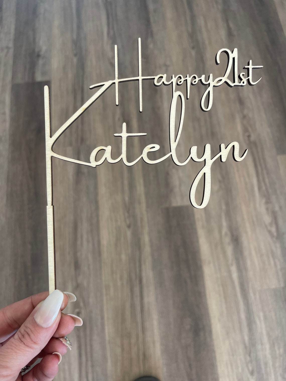 Happy 21st Cake Topper Personalized Birthday Cake Custom | Etsy