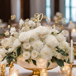 Elegant Numerical Table Number Floral Picks - Perfect for Assigned ...