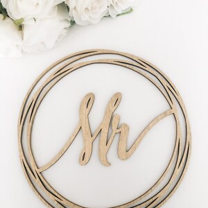Mr and Mrs Chair Signs, Round Wedding Signs, Head Table Decoration ...