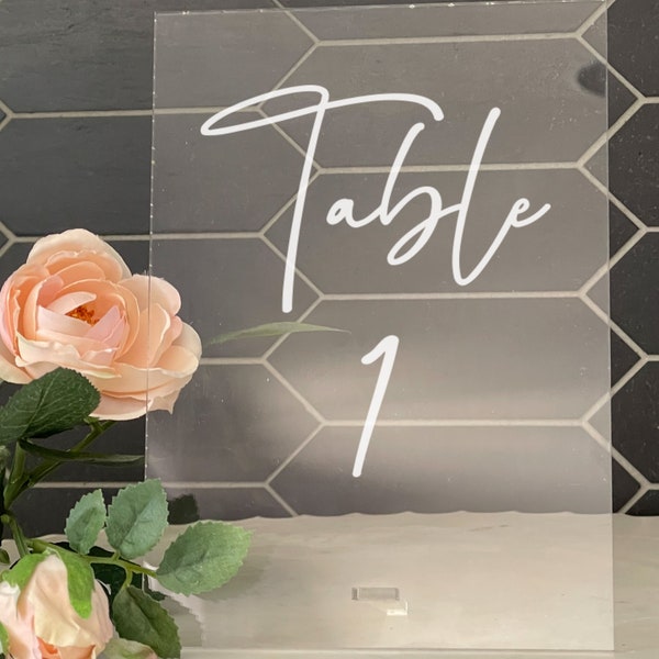 Tall Acrylic Table Numbers - Etsy