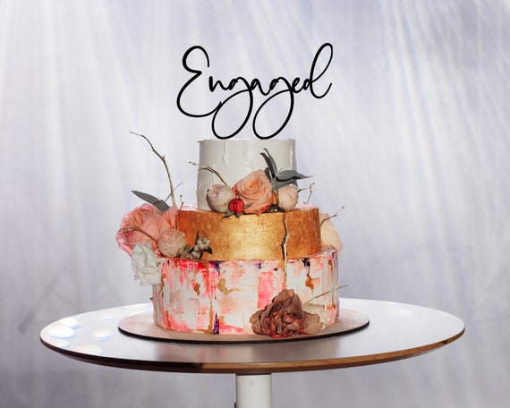 Engagement party cake store