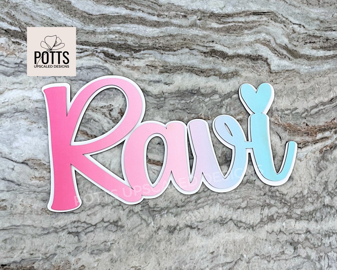 Personalized Name Sign, Nursery Room Decor, Custom Rainbow Gradient ...