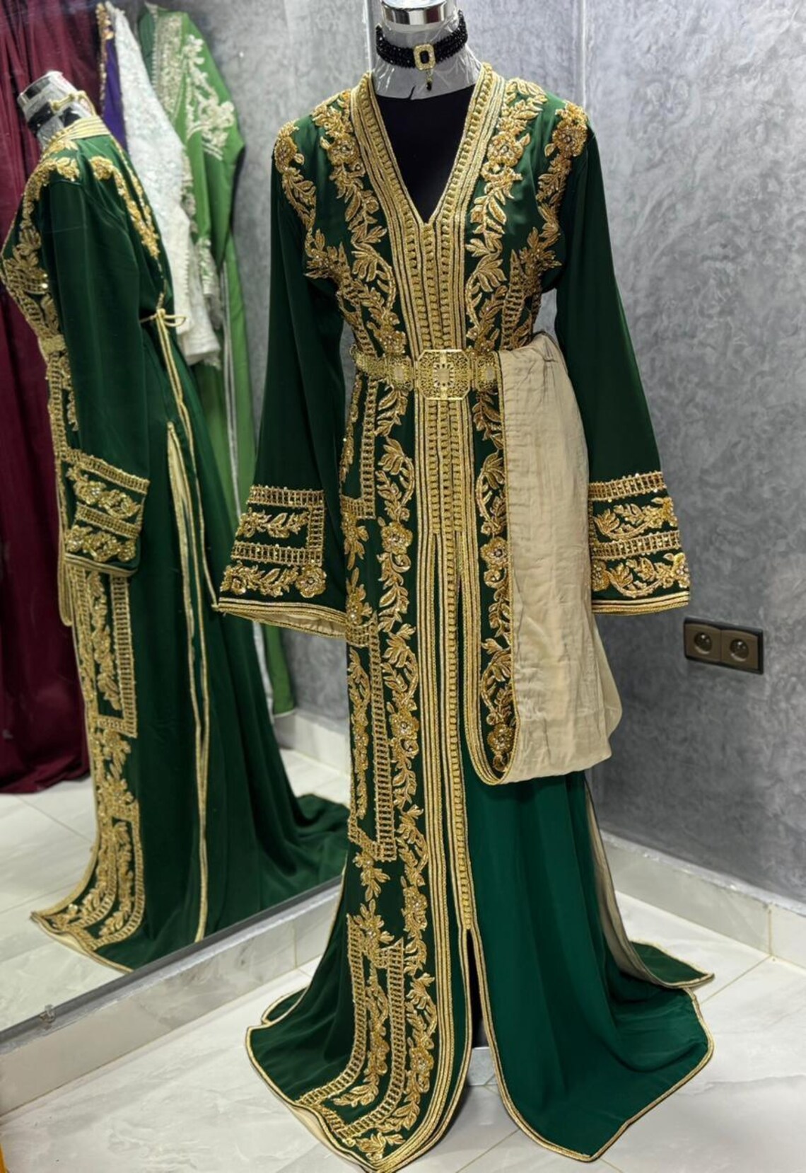 Luxury Moroccan Caftan Dress Takchita– Two Pieces With Lining Hand ...