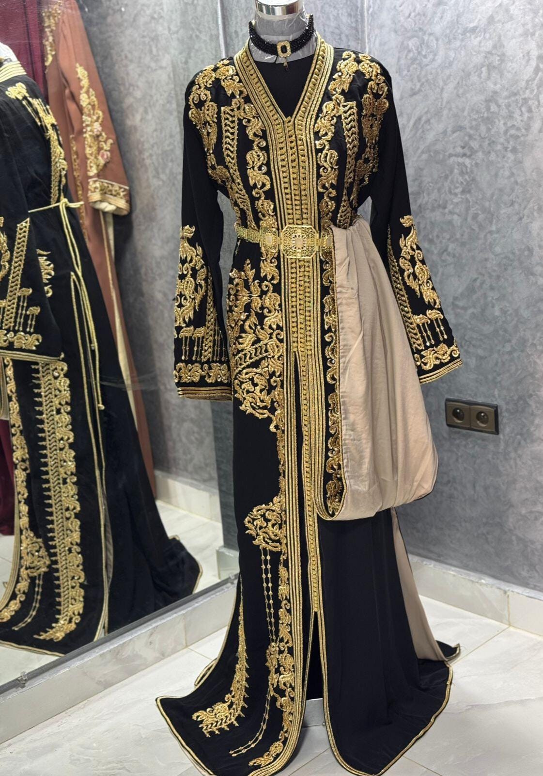 Luxury Moroccan Caftan Dress Takchita– Two Pieces With Lining Hand ...