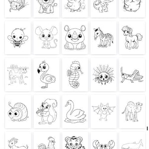 50 Downloadable/printable Animal and Insect Toddler Coloring Pages - Etsy