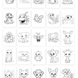 50 Downloadable/printable Animal and Insect Toddler Coloring Pages - Etsy