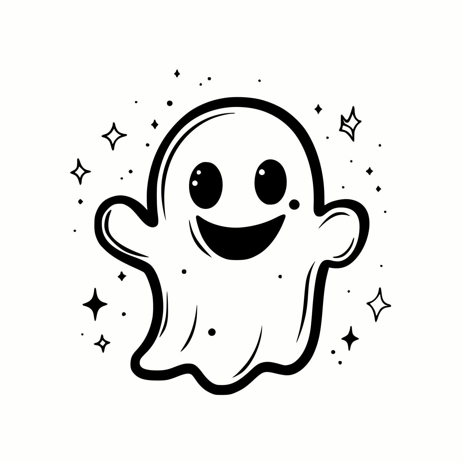 Happy Ghost SVG for Halloween - Etsy