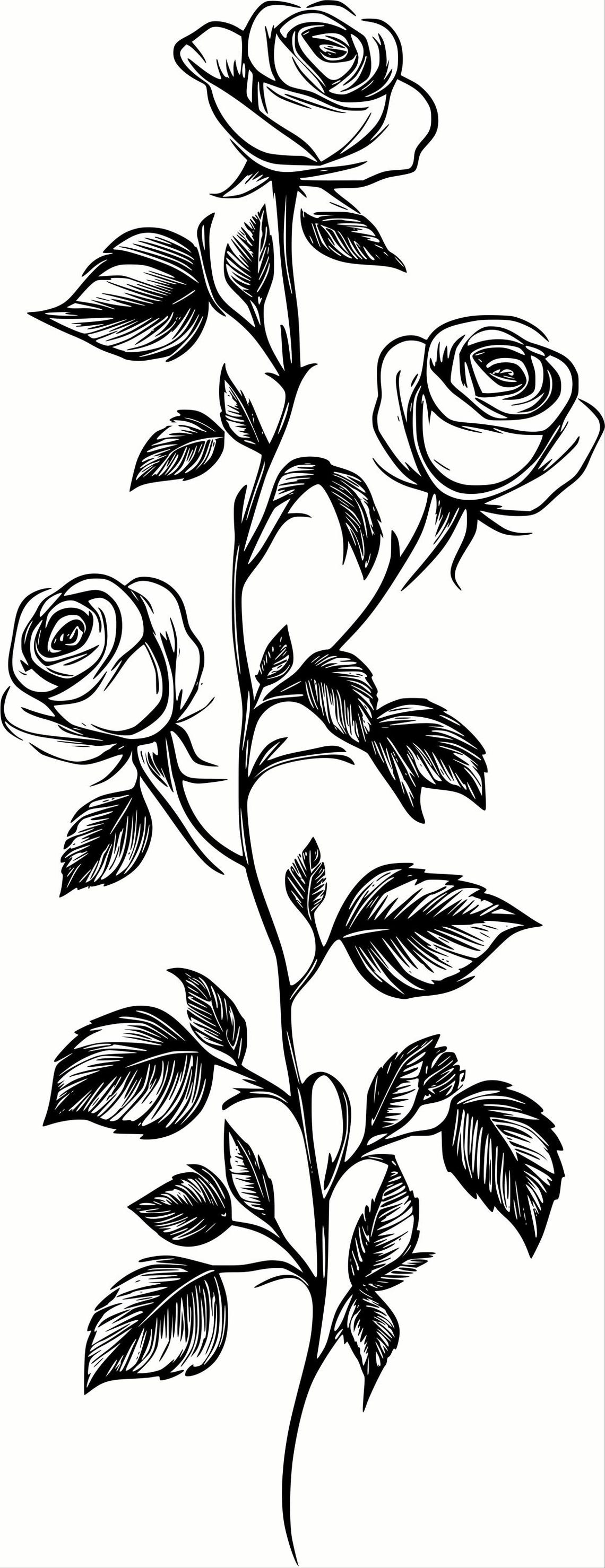 Rose Vine SVG - Etsy