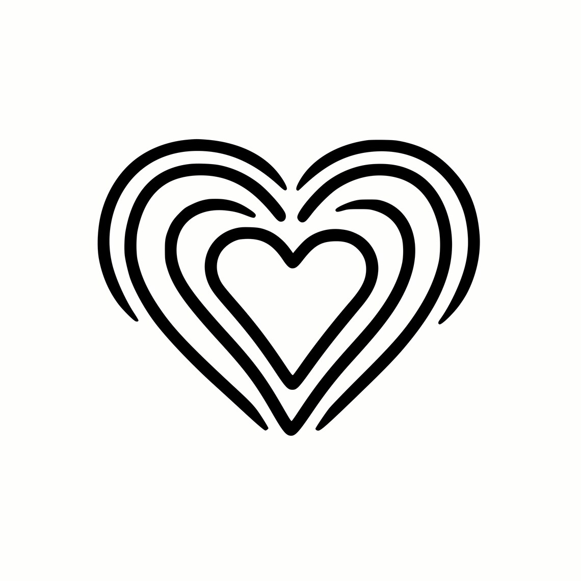 Unique Heart SVG - Etsy