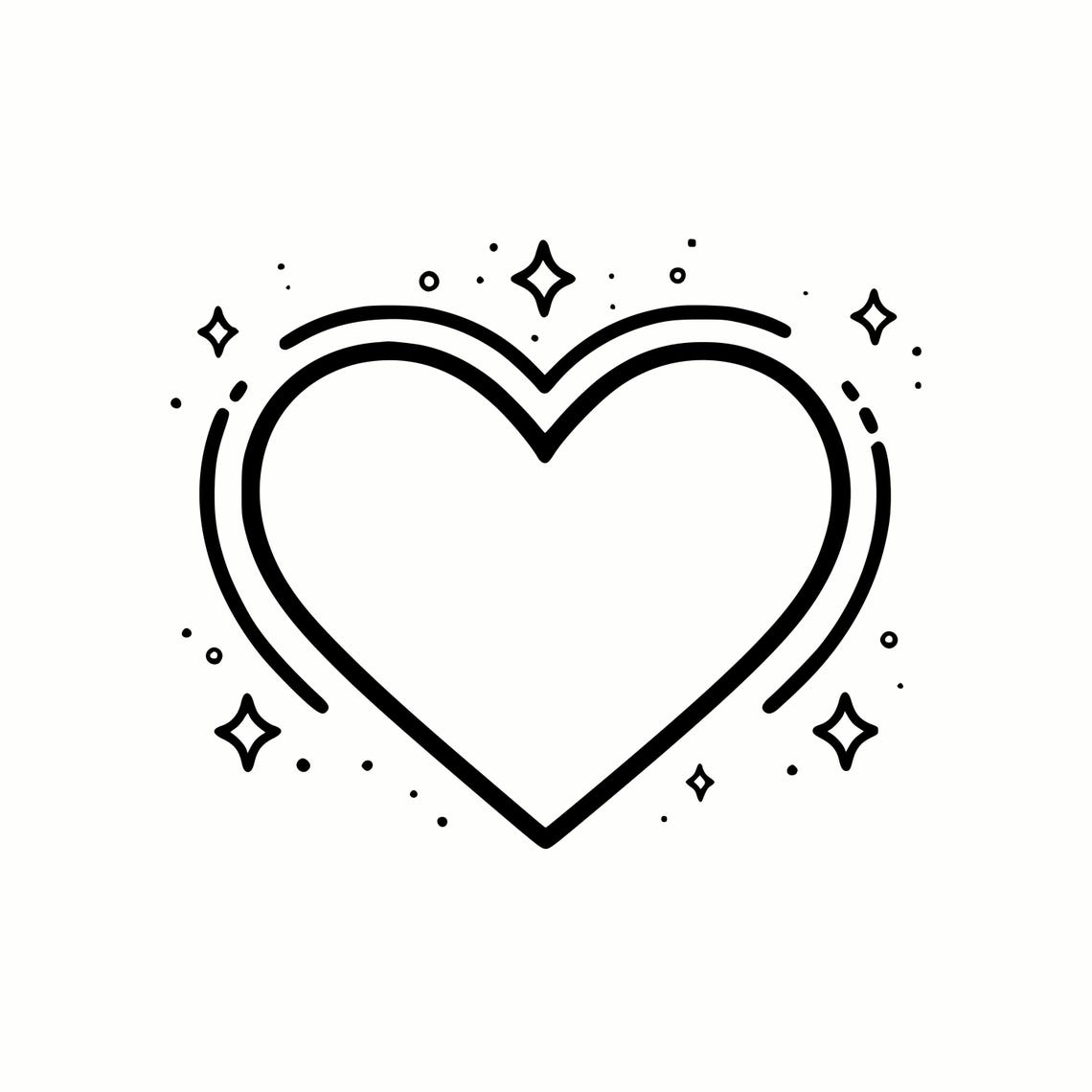 Heart Sparkling SVG & PNG - Etsy