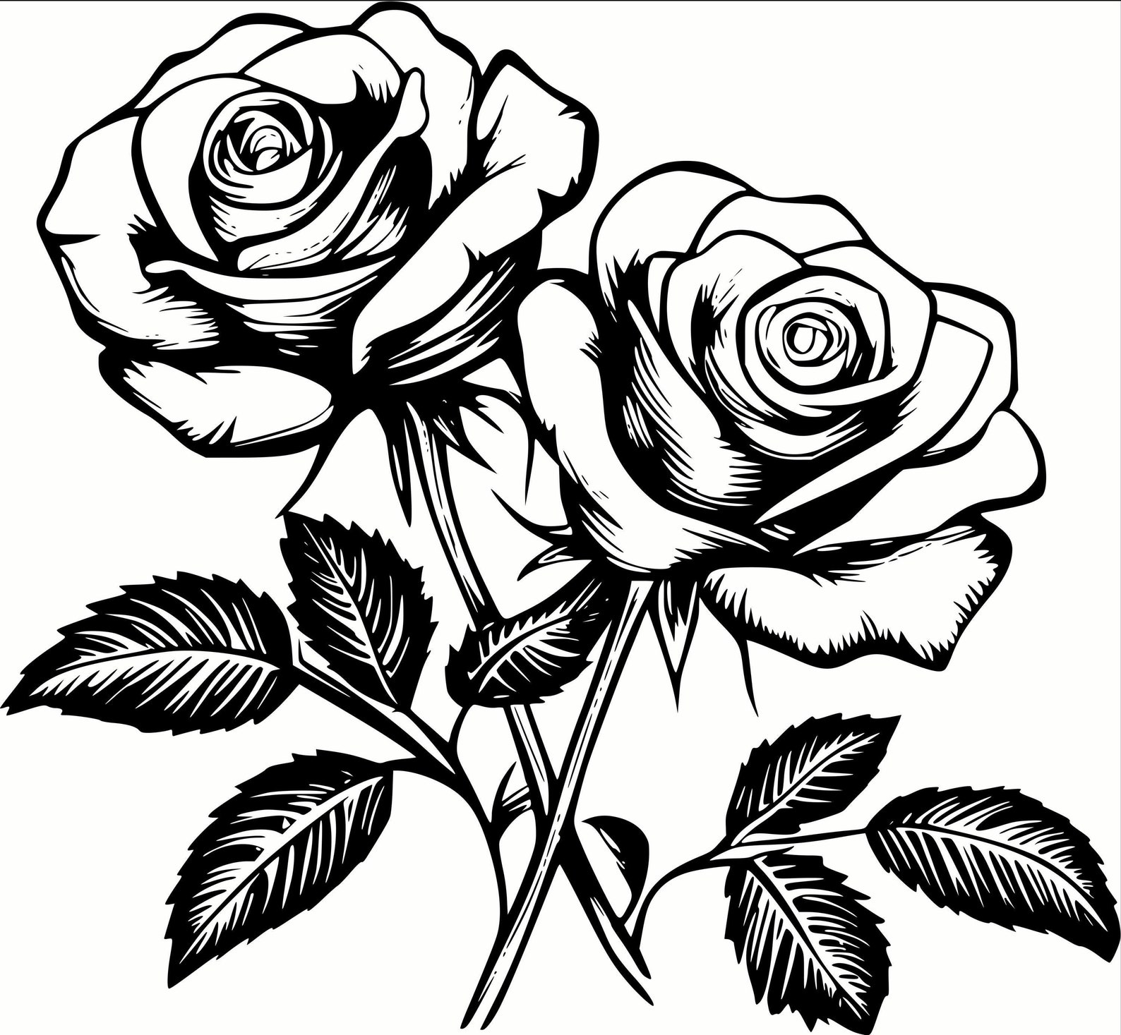 Beautiful Roses SVG & PNG - Etsy