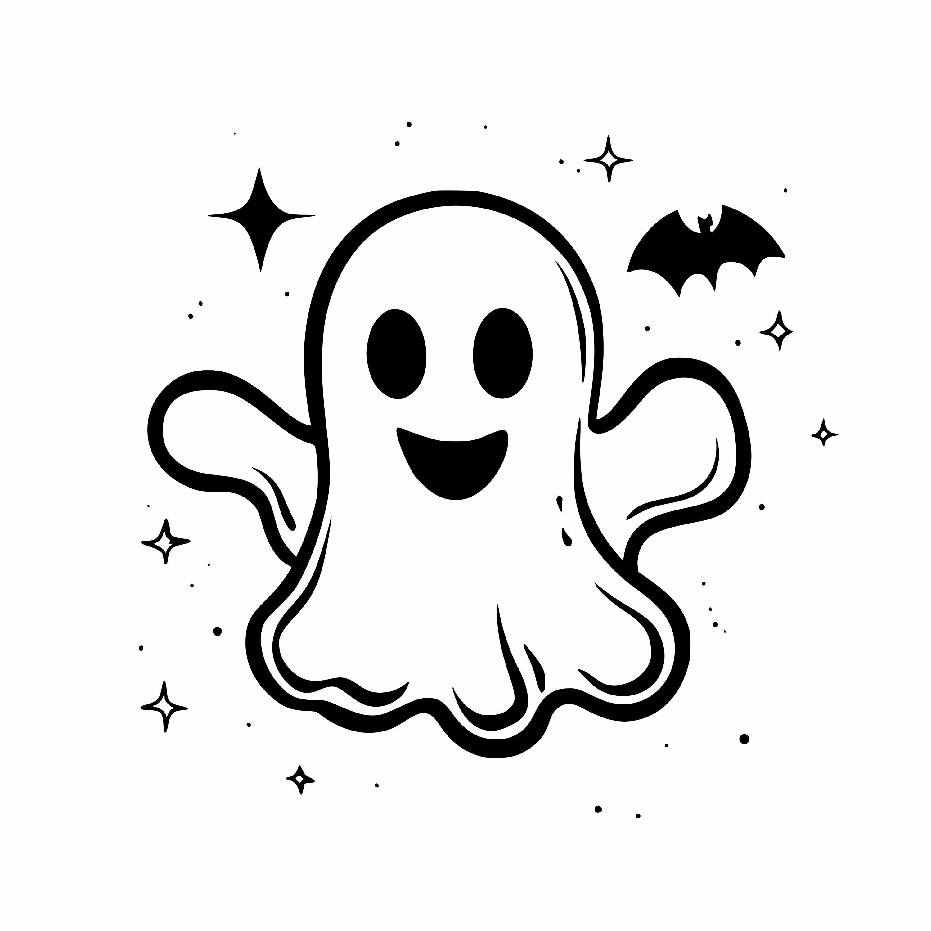 Cute Ghost SVG & PNG - Etsy
