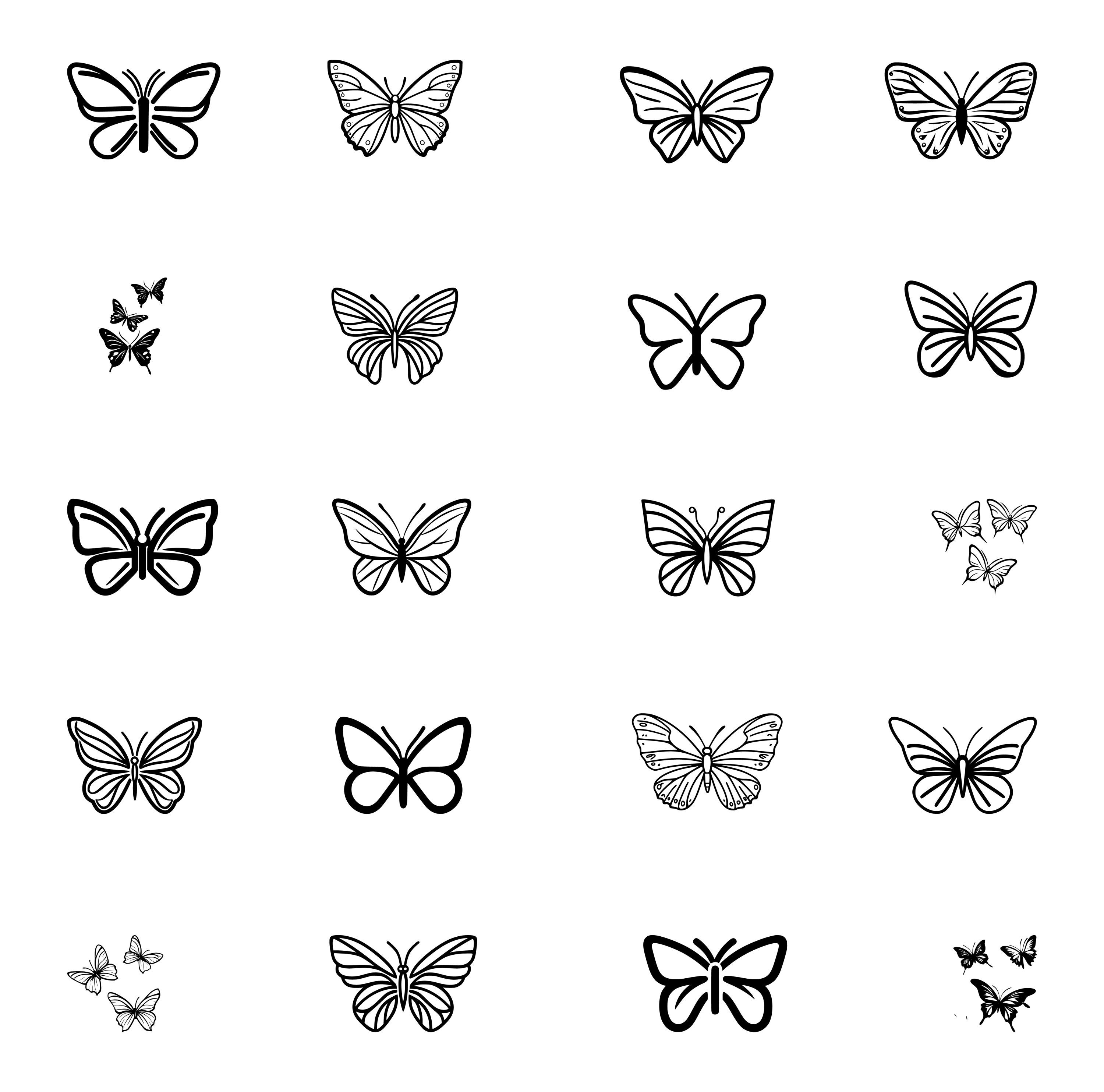 100 Butterflies Bundle SVG & PNG - Etsy