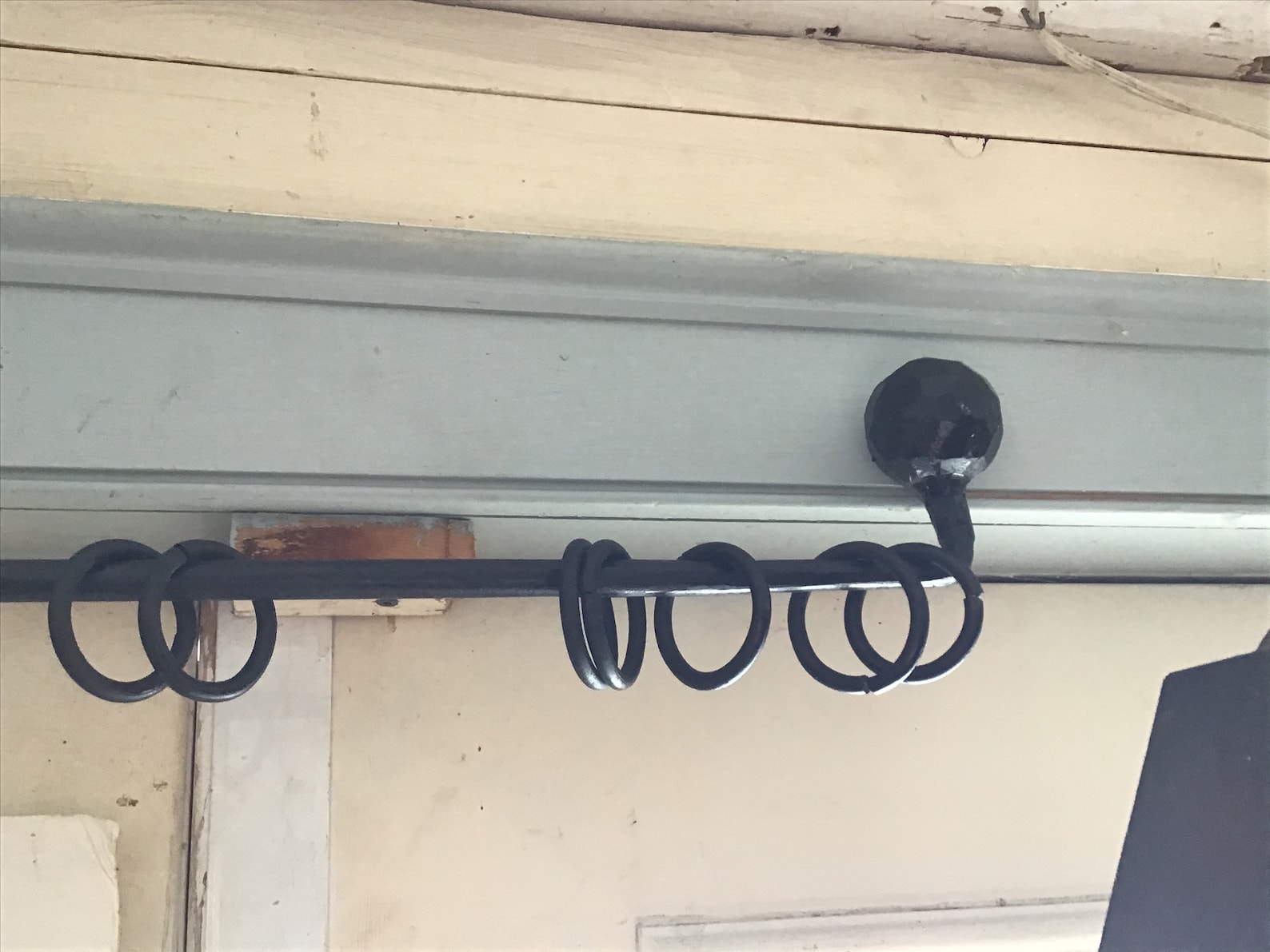 Door Iron Blanket Curtain Crane Swinging Hand Forged Black - Etsy